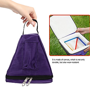 Vaguelly Crystal Singing Pyramid Case, Resistant Storage Bag Carrying Pouch, Purple