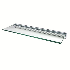 Glacier 24x8-inch Clear Glass Shelf Kits (Pack of 4) Finish