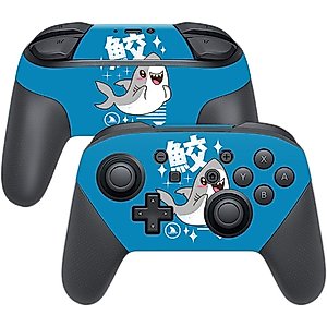 MightySkins Skin Compatible with Nintendo Switch Pro Controller - Shark Kawaii | Protective, Durable, and Unique Vinyl Decal wrap Cover | Easy to Apply, Remove, and Change Styles | Made in The USA