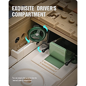 Nifeliz M60 MAGACH Main Battle Tank Building Kit, Collectible Model Army Tank for Teens and Adults(1753 Pieces)