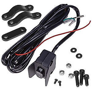 12V Winch Rocker Thumb Switch with Mounting Bracket Handle Bar Control Switch for KFI, WARN, Ramsey, SUPERWINCH, Champion, Venom, Badland etc.