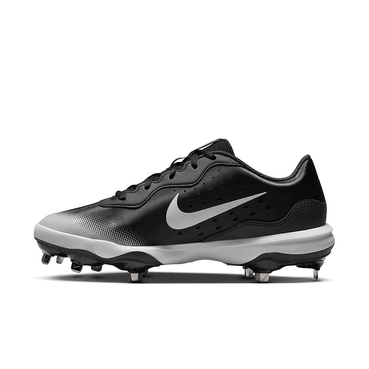 Nike Alpha Huarache Varsity 4 Low Metal Baseball Cleats Black | Gray Size 11.5 Medium