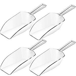 Shappy 4 Pieces Multi-purpose Kitchen Scoops Ice Scoop Bath Scoops, Food Candy Sugar Scoop for Kitchen Bar Party Wedding (7.5 Inch Long)
