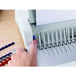 FELLOWES 5006801 Pulsar+ Manual Comb Binding Machine with Binding Starter Kit