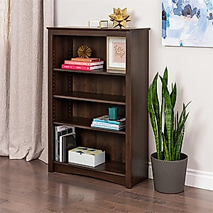 Atlin Designs 48" 4 Shelf Bookcase in Espresso