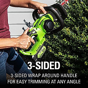 Greenworks 24V 22" Cordless Laser Cut Hedge Trimmer, Tool Only
