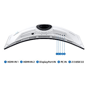 SAMSUNG 49 inch Gaming Monitor, Ultrawide Curved Monitor, 240hz 1ms, Quantum Mini LED, G-Sync, Monitor Adjustable Height, HDR 2000, Odyssey Neo G9, G95NA (LS49AG952NNXZA) (Renewed)