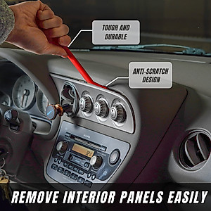 SunplusTrade 11 PCS Nylon Auto Trim Removal Tool Kit, No-Scratch Pry Tool Kit for Car Interior Door Clip Plastic Panel & Audio Dashboard Removal