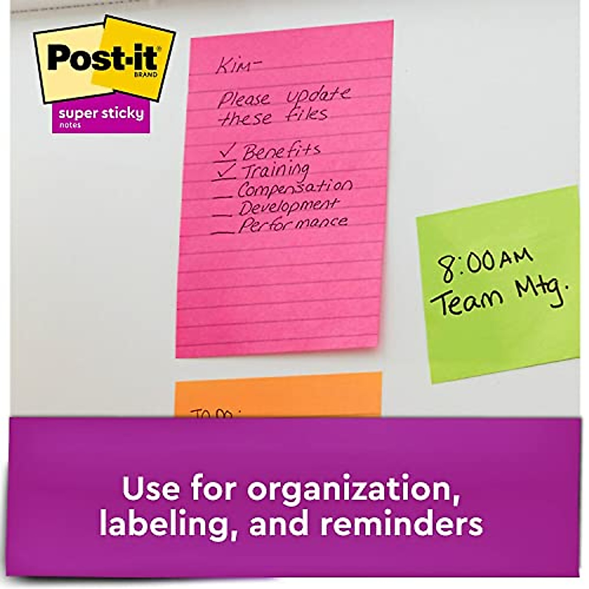 Post-it 5845SSUC Pads in Rio de Janeiro Colors, Lined, 5 x 8, 45-Sheet, 4/Pack