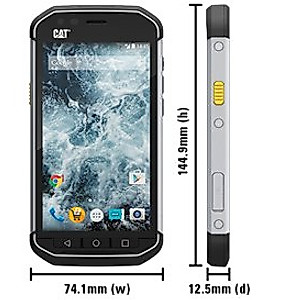 CAT S40 16GB Unlocked GSM 4G LTE Refined/Rugged + IP68 Certified Quad-Core Smartphone w/ 8MP Camera - Black