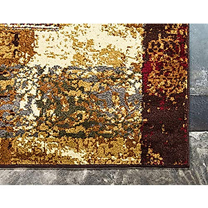 Unique Loom Barista Collection Area Rug - Arusha (7' 10" x 10' Rectangle, Beige/ Black)