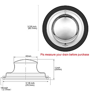 FURNIFE Sink Drain Strainer Stopper, Stainless Steel Garbage Disposal Plug, Sink Strainer and Stopper, Food Catcher for Standard 3-1/2 Inch Kitchen Sink Drain