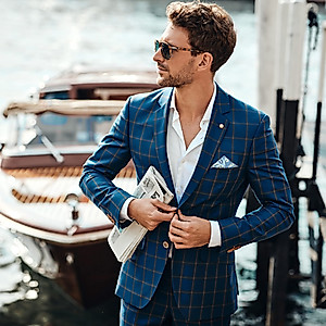 LADIZIO Pocket Square Holder, Pocket Squares for Men, Accessories for Men’s Square Scarf, Suits, Tuxedos, Vests and Dinner Jackets 1/2/3/5/8 Pack Assorted