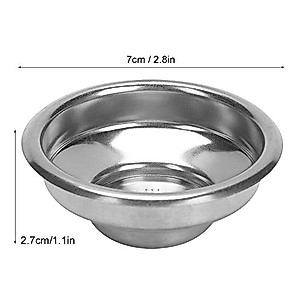 Fdit 58mm Espresso Machine Filter Basket Cup Replace Coffee Maker Double Wall Filters Coffee Distributor Espresso Machine Replacement(One Cup/Two Cup)(1#)