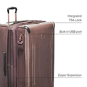 TUMI - Tegra-Lite International Expandable 4 Wheeled Carry-On - Carry On Luggage with Spinner Wheels & TSA Luggage Lock - Blush
