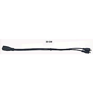 Traovien Micro USB Splitter Cable, Micro USB 1 Female to 2 Male Y Splitter Extension Charge Cable for Galaxy S5 i9600 S4 I9500 Note2 (0.3m/12inch 1Pcs)