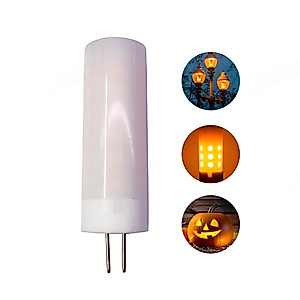 6-Pack G4 LED Flame Effect Light Bulb 3W DC 12V 220 Lumen ,Flame Light Bulbs , Fire Light Bulb,Flicker LED Flaming Bulb