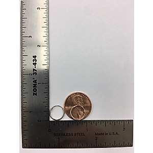 14k White Gold Round Endless Hoop Earrings - 10-18mm (10mm)…