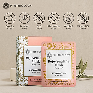 Korean Sheet Mask | AGELESS Advanced Nutrient Locking Korean Skin Care Masks | Astaxanthin & Collagen Face Mask for Women | Nourish, Hydrate & Soften Lines & Wrinkles Spots | Cruelty Free Facial Masks
