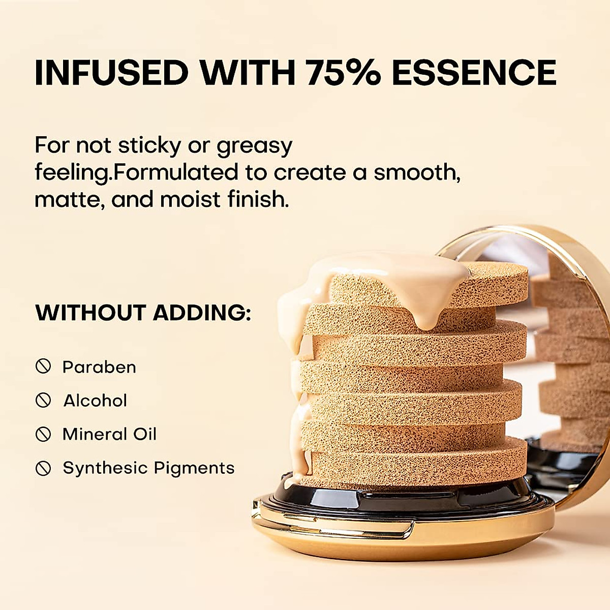 Mistine Ivory Skin Foundation Concealer, 1 Refill Included, 2 Puffs