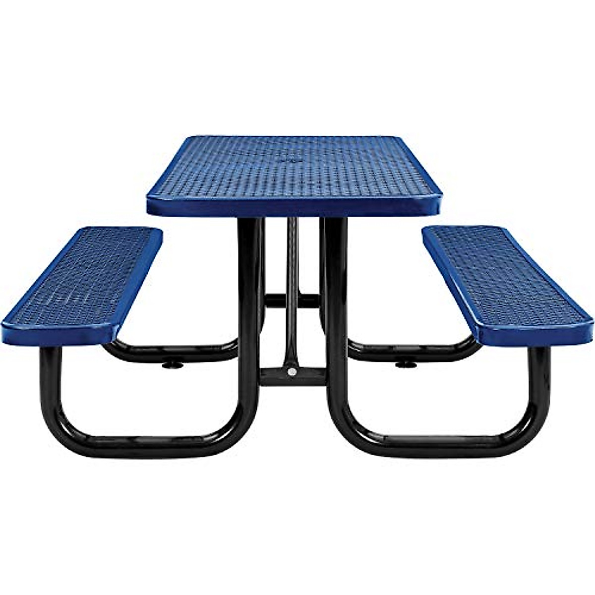 Global Industrial 72" Rectangular Picnic Table, Surface Mount, Blue