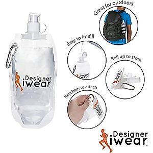 Oakley Men's 20L Enduro 3.0 Soft Orange Backpack for Hiking Backpacking Camping Traveling + BUNDLE with Designer iWear Collapsible Water Bottle with Carabiner