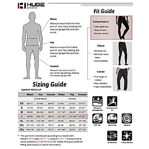 HUGE SPORTS Men's Rash Guard Swim Shorts Compression Swimming Jammer Cool Dry Active Swimsuit Workout Shorts Sports Tights (Black, XL)