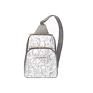 Petunia Pickle Bottom Criss-Cross Sling Bag - Stylish Sling Bag for Women and Men - Adjustable Straps to Custom-Fit - Spacious Main Pocket - Disney’s Playful Pooh