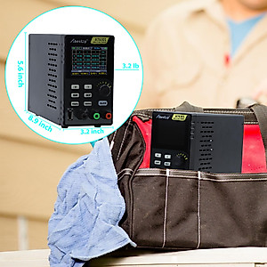 Abestop AT6301 DC Power Supply Variable, 60V/10A/300W Adjustable Bench Power Supply with 10mV / 1mA High Resolution 4-Digits 2.8 inch LCD Display, 5V/1A USB Output