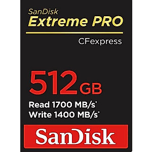 SanDisk 512GB Extreme PRO CFexpress Card Type B - SDCFE-512G-GN4NN