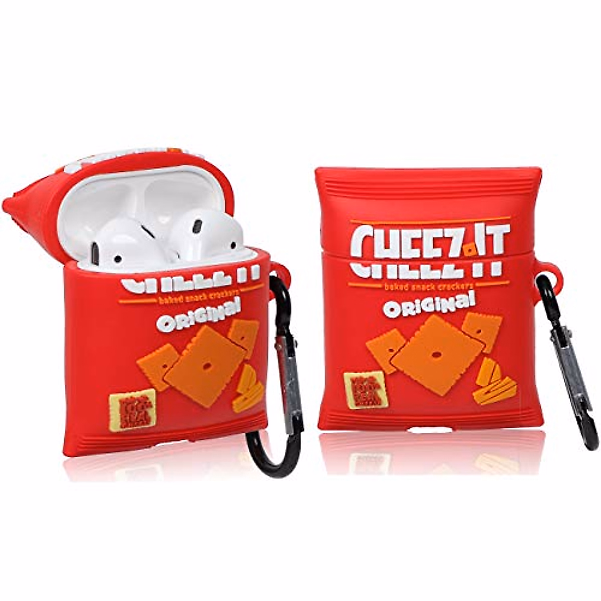 Oqplog for Airpod 2/1 for AirPods Case 3D Cute Fun Cartoon Fashion Funny Character Air Pods 2&1 Cover Design for Girls Women Teen Boys Kids Unique Kawaii Trendy Food Soft Silicone Cases –Chezz Cookie