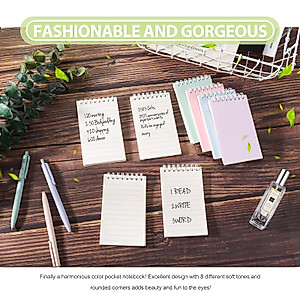 Ddaowanx Small Notebooks,3x5 Pocket Spiral Notepads With Lined Pages - The Perfect Little Mini Notebook to Stay Organized and Boost Productivity at Work or School (8, Cute Colors)