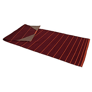 KD Yoga Rug Blanket Convert Plastic Yoga Mat to Eco Friendly 100% Cotton Reipping with Corner Pocket (Red-Orange)