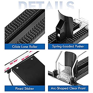 Drink Organizer for Fridge, Self-Pushing Soda Can Organizer for Refrigerator, Width Adjustable Pusher Glide, Beer Pop Can Water Bottle Storage for Pantry, Kitchen