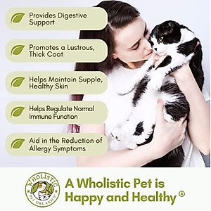 Wholistic Pet Organics Feline Complete: Cat Multivitamins Immune Support Supplements and Vitamins, Cat Vitamins for Indoor Cats, Minerals, Prebiotics, Probiotics, Antioxidants for Skin and Coat