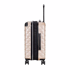 Kenneth Cole Reaction Diamond Tower Collection Lightweight Hardside Expandable 8-Wheel Spinner Travel Luggage, Rose Champagne, 3-Piece Set (20", 24", & 28")