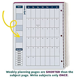 Order Out Of Chaos 2023-2024 Academic Planner, Daily, Weekly & Monthly Time Management School Agenda, Size 8.5x11 (July 2023-June 2024),Blue/Teal