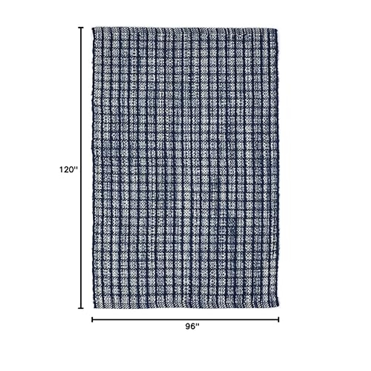 Dash and Albert Coco Indoor/Outdoor Area Rug - 8' x 10' Blue Plaid Handwoven Washable Accent Rug - Durable, Fade Resistant, High Traffic Friendly