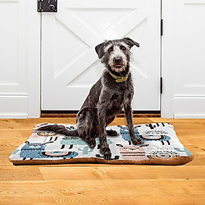 YETTASBIN Cute Llama Crate Pet Bed, Portable Washable Dog Cat Mat, Soft Comfortable Pet Mattress with Non-Slip Bottom for Dogs Cats Sleeping, 24 x 18 Inch