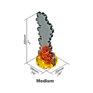 LITKO Flaming Wreckage Marker | Burning Wreckage | Miniature Wargame Fire Marker | Compatible with DND, Pathfinder, TTRPG, Flame of War, Bolt Action, and Other Miniature Games (Medium)