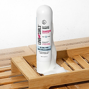 Love Ur Curls LUS Fragrance Free Shampoo, Moisturizing and Scalp Cleanse for Curly, Wavy, or Kinky Coily Hair, Vegan and Silicone Free,250mL