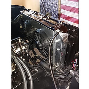 OzCoolingParts 3 Row Core Aluminum CC716AA Radiator + 2 x 12" Fan w/Shroud Kit Compatible with 1973-1991 79 80 81 Chevy C/K/R Series C10 C20 C30 K10 K20 K30 Pickup Trucks Suburban Blazer/GMC Jimmy