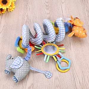 TOYMYTOY Spiral Toy,Baby Activity Music Toy,Stroller Toy,Bed Hanging Toys,Car Seat Toy