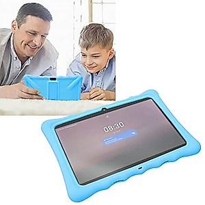 FECAMOS Kids Tablet, IPS Screen 2GB RAM 32GB ROM Pre Installed App Tablet PC 10.1 Inch Parental Control with Silicone Case for Study (US Plug)