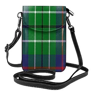 Small Crossbody Scottish Clan Duncan Tartan Crossbody Purse Bag Fashion Cell Purse Wallet For Women/Girls Gift