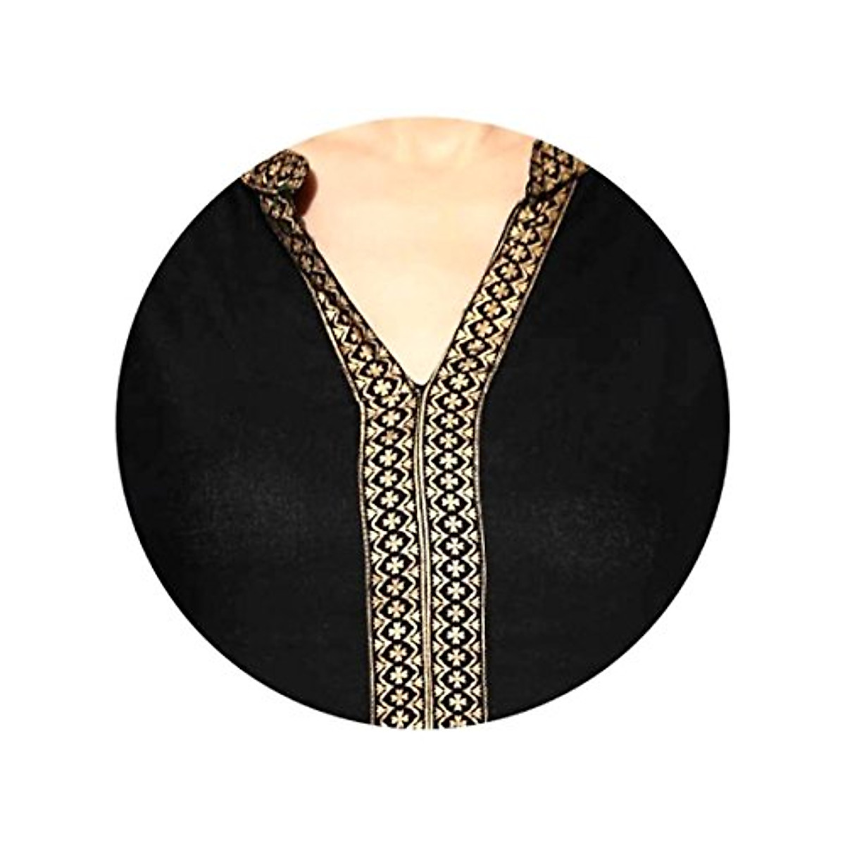 Chichi Indian Women's Embroidered Rayon Kurti Black Top,XXL