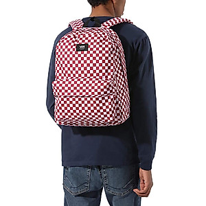 Vans Men's Old Skool III Backpack, Chili Pepper Checkerboard, OS
