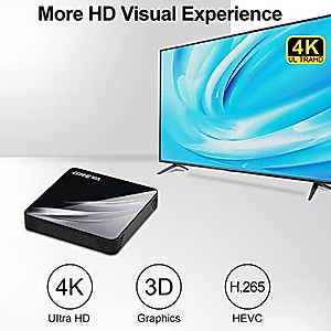 Android TV Box 11.0 Amlogic S905W2 Android Box 2GB RAM 16GB ROM with 2.4G/5G Dual WiFi and BT 5.0 Smart TV Box Support 1080P Ultra HDR 4K Streaming Media Player