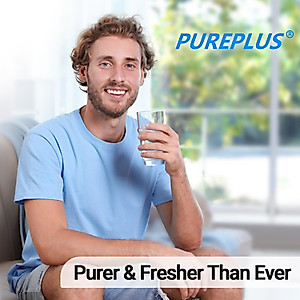 PUREPLUS CRF950Z Pitcher Water Filter Replacement for Pur PPF900Z, PPF951K, PPT700W, CR-1100C, DS-1800Z, CR-6000C, PPT711W, PPT711, PPT710W, PPT111W, PPT111R and All PUR Pitchers and Dispensers, 4PACK