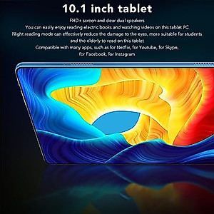 FOLOSAFENAR 10.1 Inch Tablet PC, 10.1 Inch Tablet 8GB RAM 256GB ROM 5GWIFI FHD Screen for Entertainment for 12 for Work (US Plug)